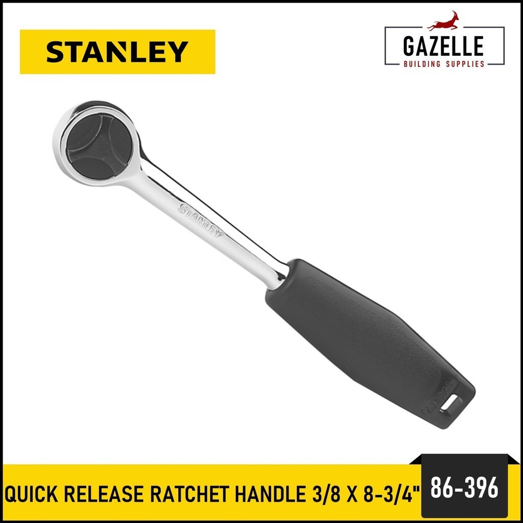 Stanley Cushion Grip Quick Release Ratchet Handle 3/8" x 8-3/4" and 1/2 ...