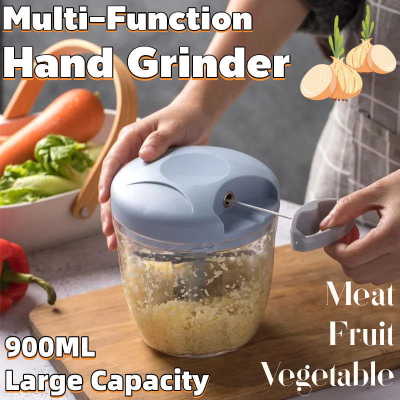 Mini Food Chopper 900ml Hand Chopper Hand Pull Garlic Grinder Onion ...