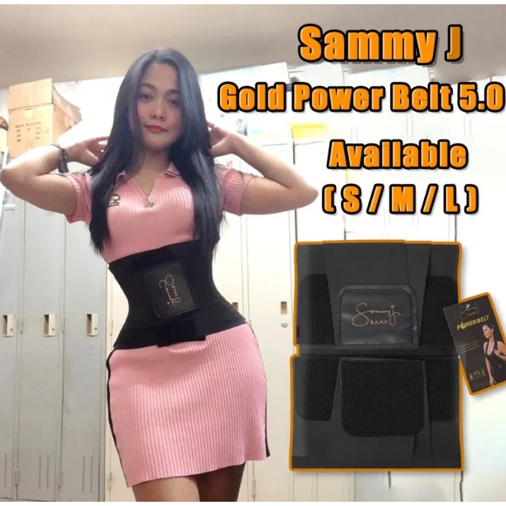 Available LEGIT Sammy J slim belt original Gold Power 5.0 belt | Shopee ...