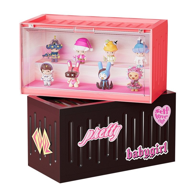 Pop Mart Display Cabinet Stackable Display Box Blind Box Storage Box ...