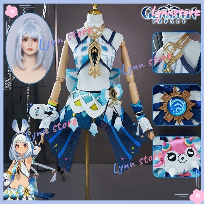 GENSHIN IMPACT Cosplay Costume Splish-Splash Wavechaser MUALANI Cosplay ...