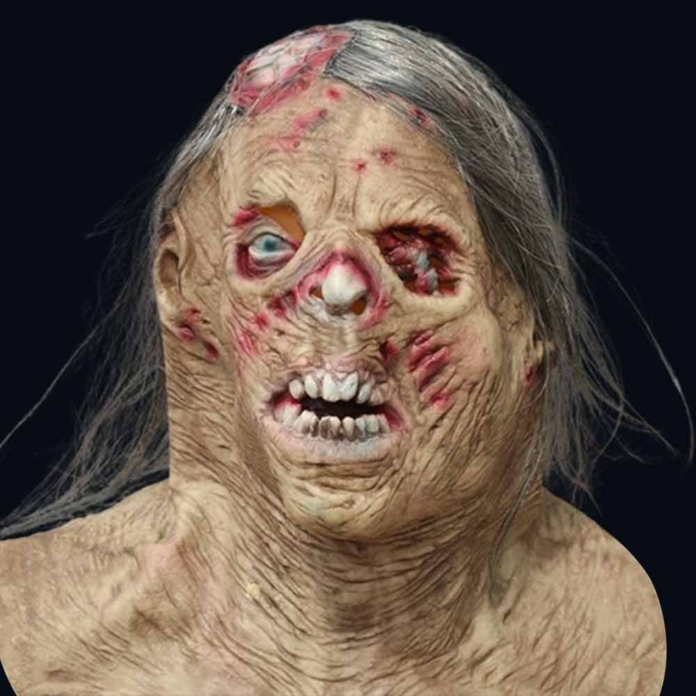 Scary Walking Dead Mask Latex Creepy Halloween Costume Horror Bloody ...