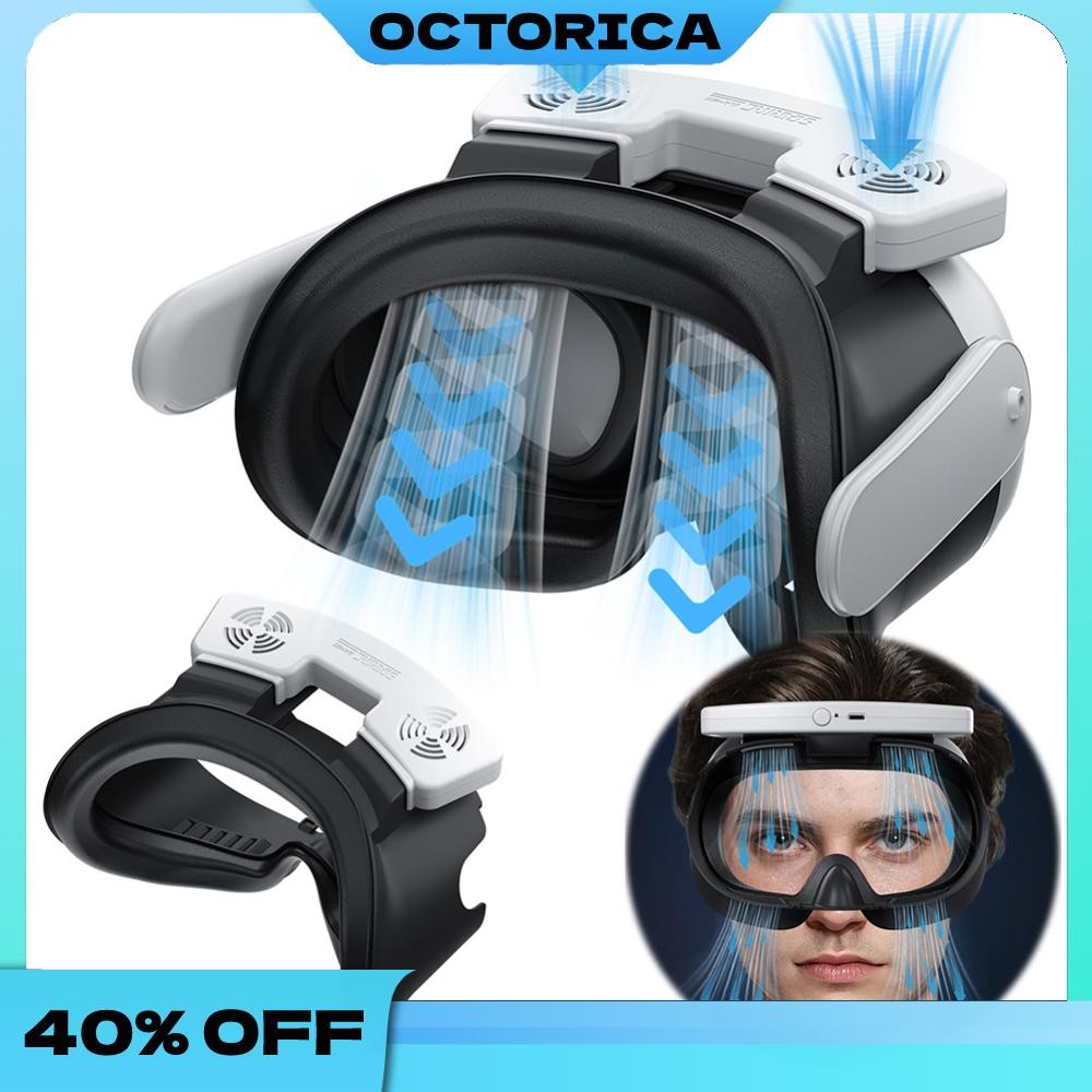 VR Cooling Fan with Facial Interface Face Cover for Meta Quest 3 VR ...