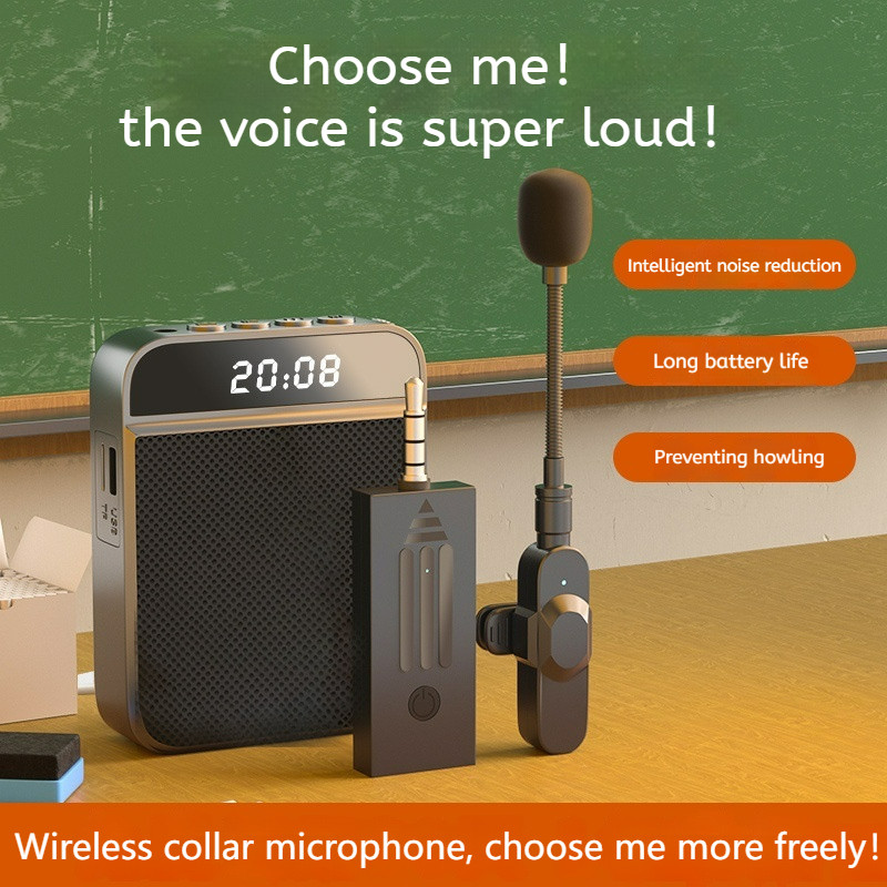 Wireless Voice Amplifier with Lapel Collar Clip Mic for Teacher ...