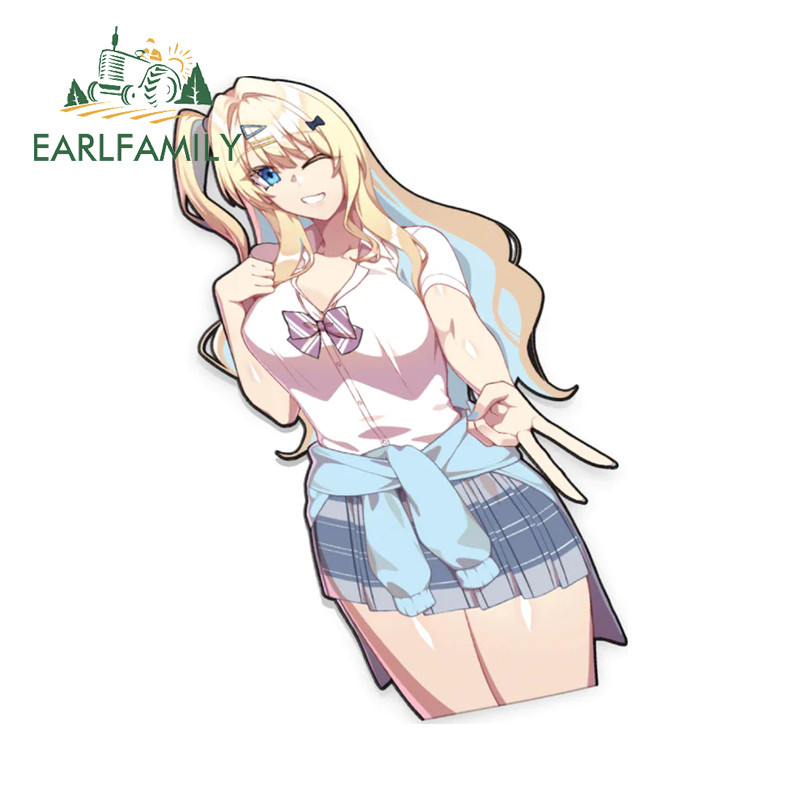 EARLFAMILY 13cm for Runa Shirakawa Kawaii Bikini Car Stickers Vinyl Car ...