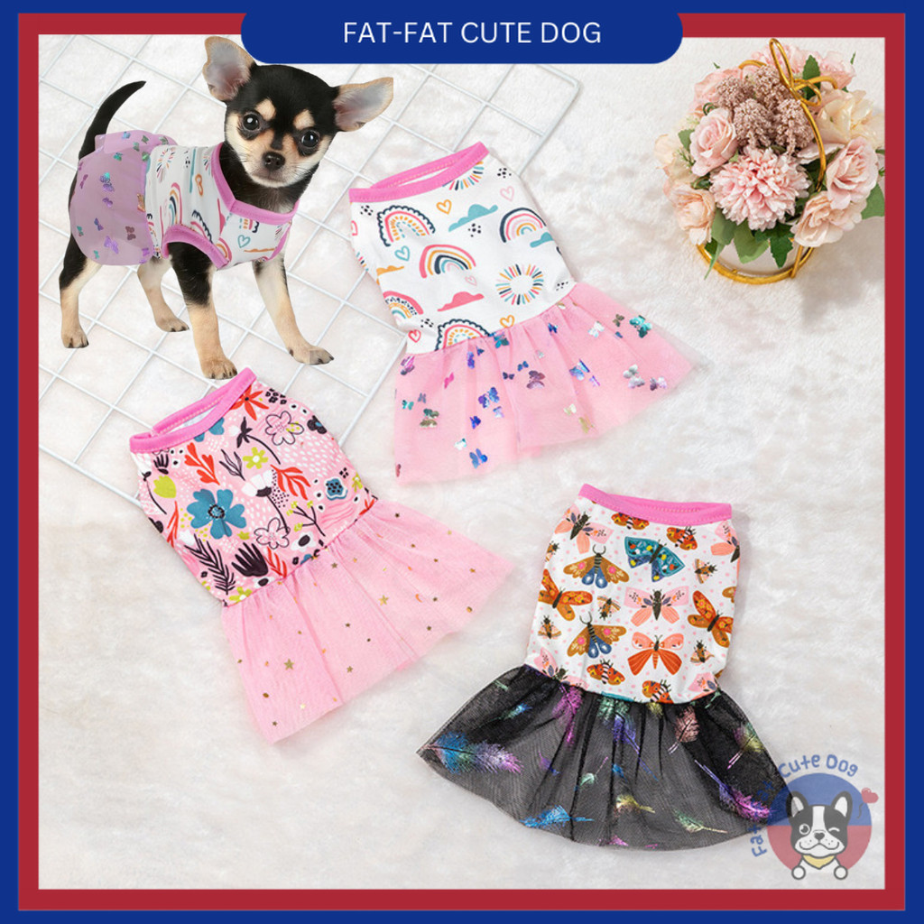 Pet Adorable Princess Dress Dogs Summer Dog Dresses Girl Dog Clothes ...
