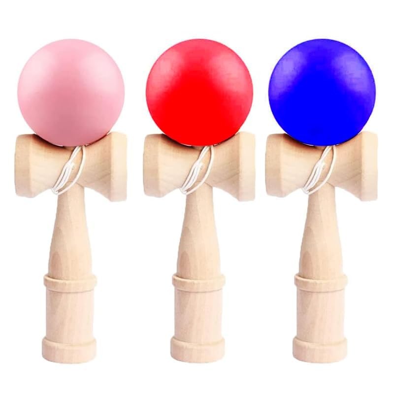 Standard Kendama 3 Point Set Wooden Kendama Ball Traditional Japanese ...