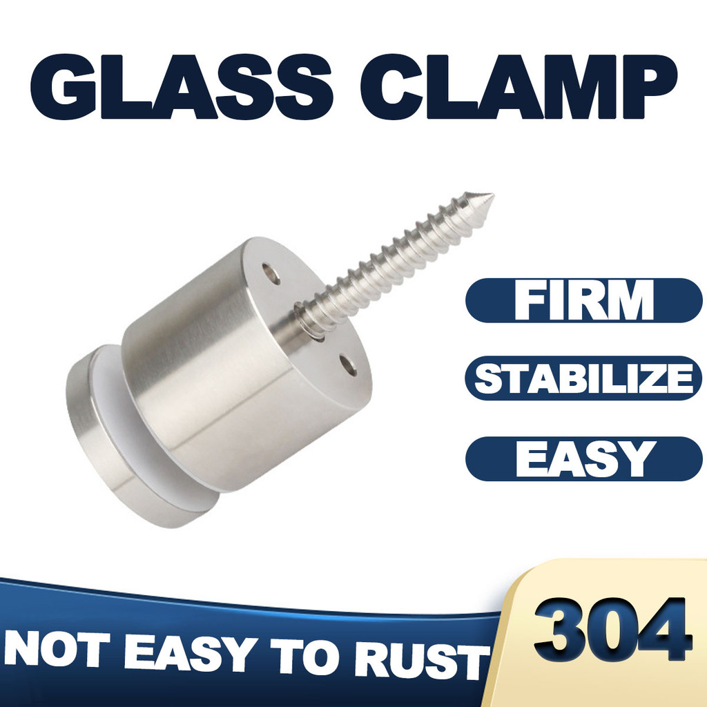 Glass Clamp Stainless Steel Signage Bolt Stair Side Hanging Glass ...