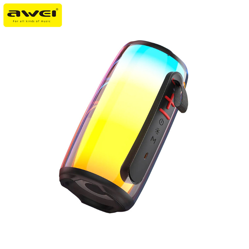 Awei Y528 Colorful Light Outdoor Wireless Speaker RGB Lights TWS ...