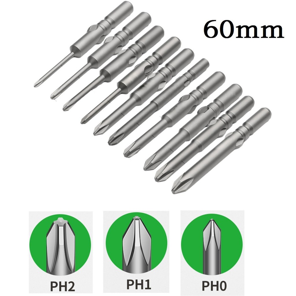 【shopee】60mm PH0 PH1 PH2 for 802 Electric Cross Screwdriver Bit ...