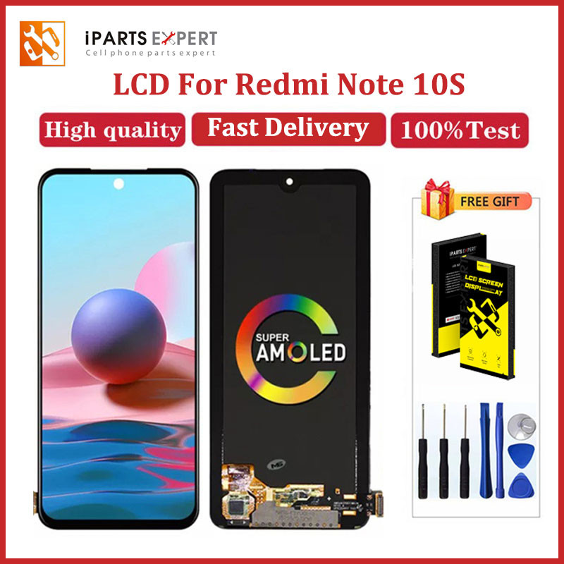 IPARTSEXPERT 6.43'' LCD AMOLED For Xiaomi Redmi Note 10 4G Redmi Note 10s M2101K7AI M2101K7AG ...