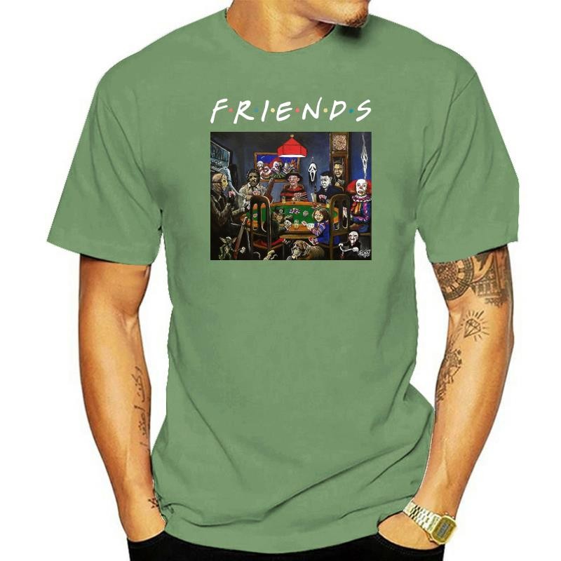 Friends Tv Show Slashers Playing Poker Mens Shirt Parody Famous Horror ...