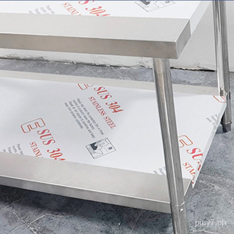 Stainless Steel Double-Layer Workbench Operating Table Commercial ...