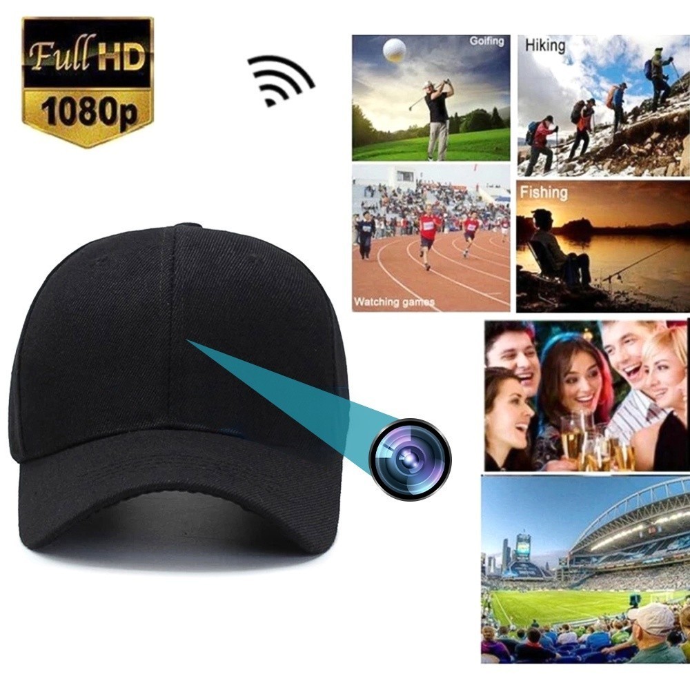 Baseball Cap Camera 4K 1080P HD Wireless WIFI Video Recorder DVR Motion ...