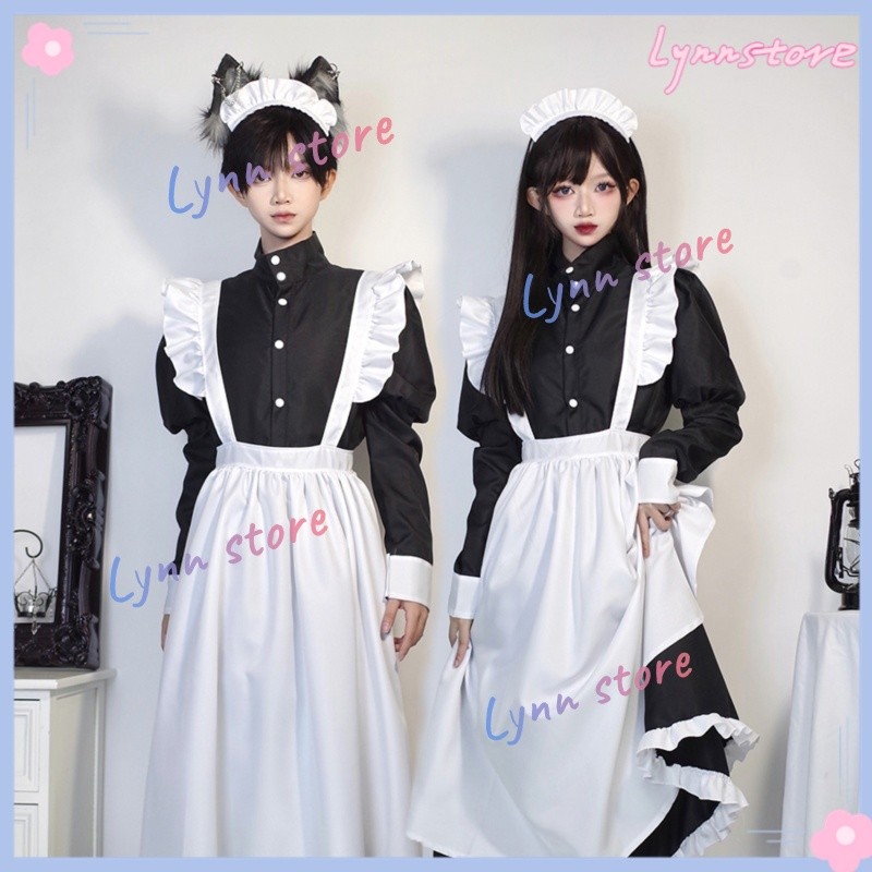 Male Maid Cosplay Costume Men Cafe Workwear Lolita Maid Uniform Dress ...