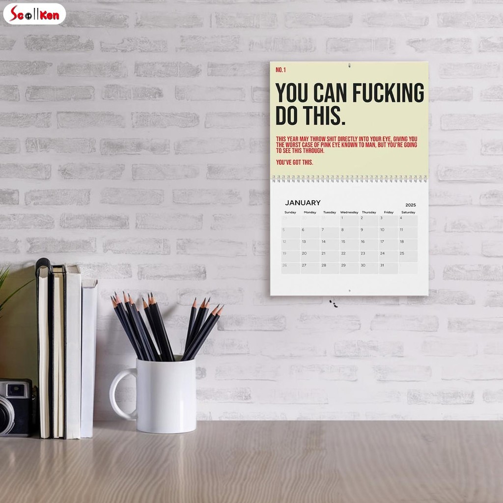Your Kick-Ass Motivational Calendar 2025 Daily Fucking Triumphs Funny ...