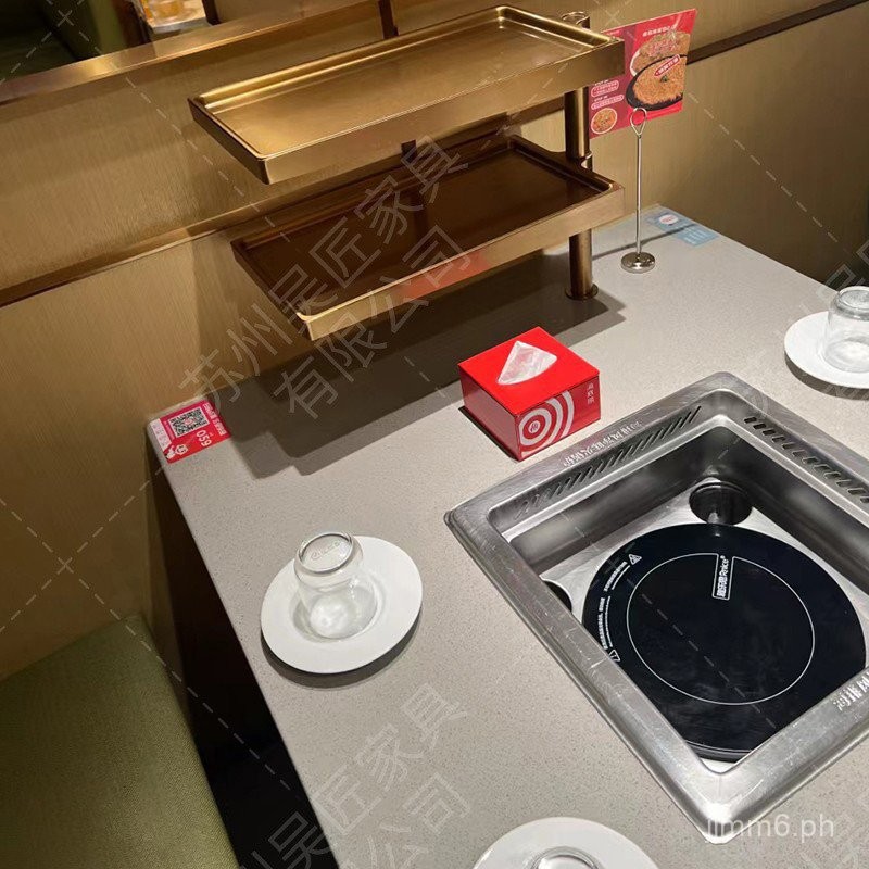 Haidilao Smokeless Marble Hot Pot Table Induction Cooker Integrated ...