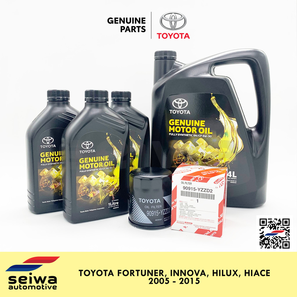 [2005 - 2015] Toyota Innova Change Oil Package - Toyota Fortuner Change ...