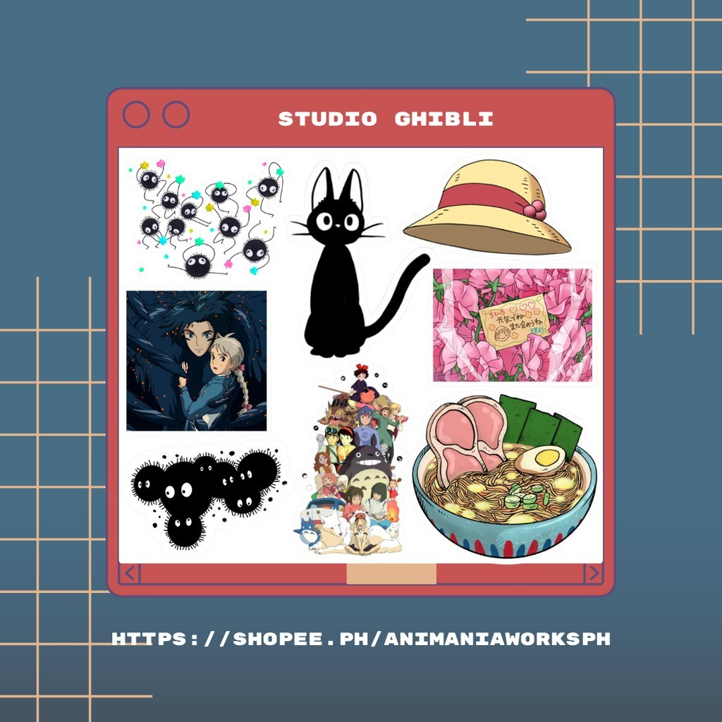 Anime Stickers / Studio Ghibli Anime Sticker Collection / Laminated ...
