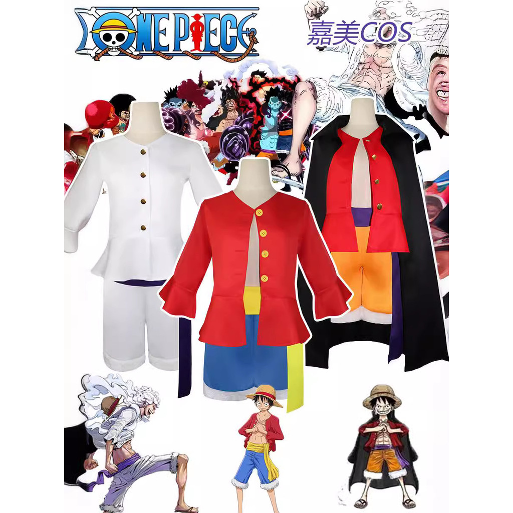 One Piece One Piece cos Wano Country Demon Island Chapter Luffy Costume ...