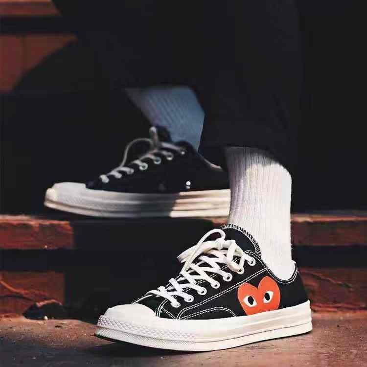 C CDG Play x Converse 1970s Converse Rei Kawakubo Play Love Heart Joint ...