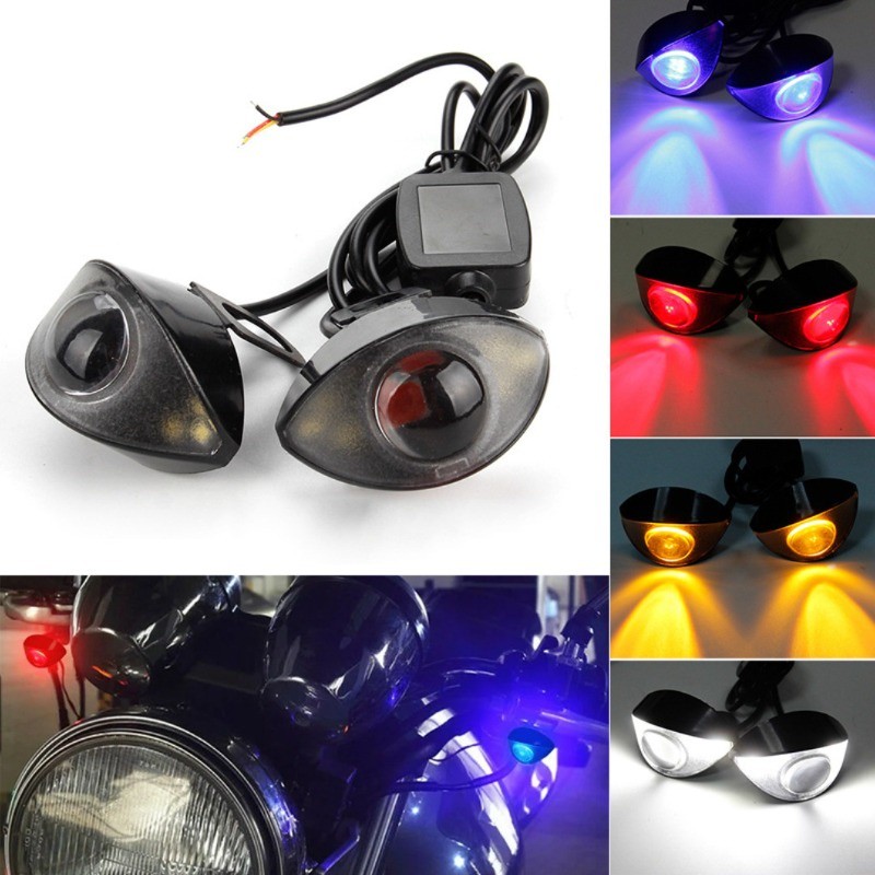 2pcs Motorcycle Tail Light Turn Signal Light 12V Mini Driving Light LED ...
