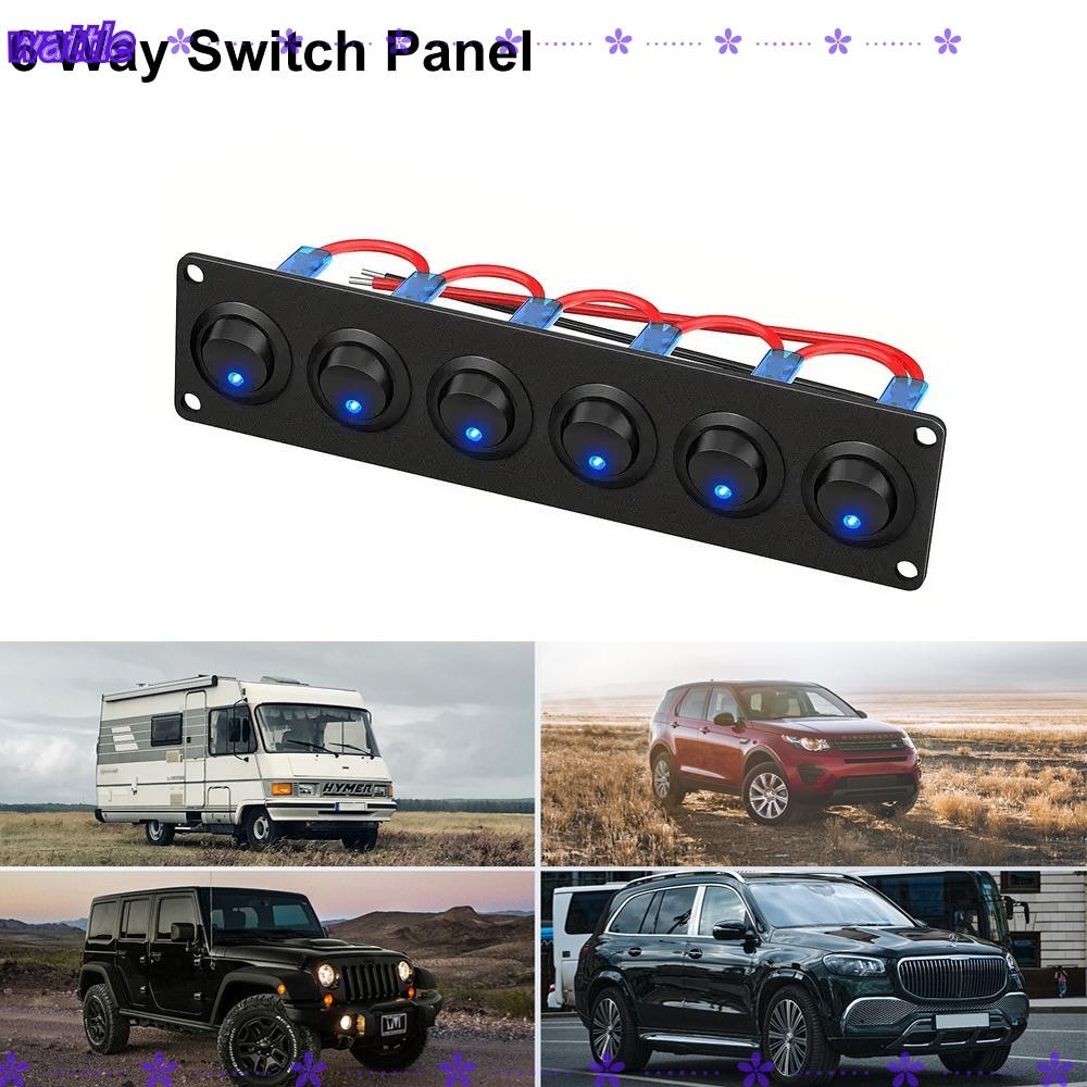 WATTLE Switch Panel, SPST Waterproof Rocker Toggle Switch Panel, Auto ...