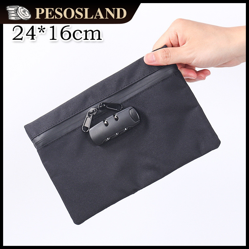 Security Bag For Cash Combination Lock Locking Accessories Pouch Money ...