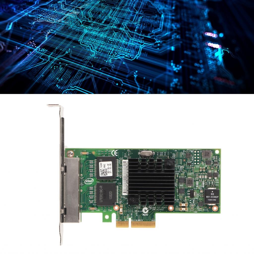 Soyoung PCIe Ethernet Card Server Adapter 10 100 1000Mbps 4 RJ45 Ports ...