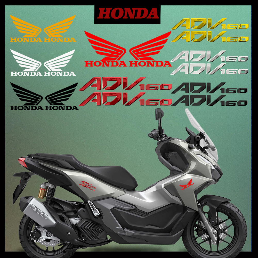 HONDA ADV160 Epoxy Emblem Adv 160 Vinyl Reflective Wings Tinted Decals ...