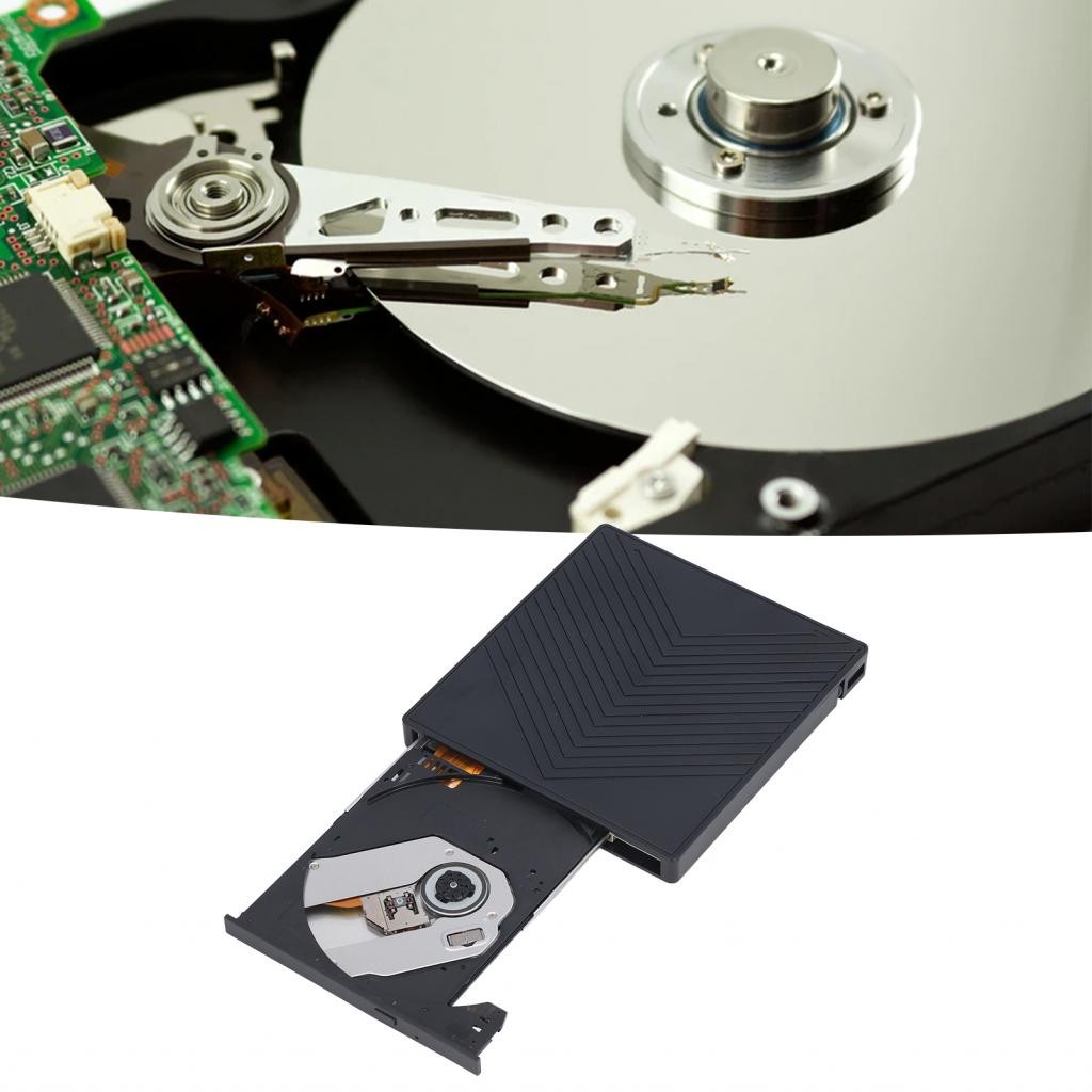 Xguli External CD DVD Drive Multifunction Plug and Play for PC Desktop ...