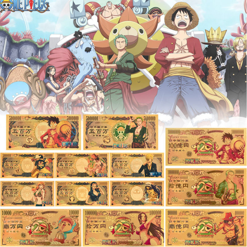 One Piece Flash Card Commemorative Banknote Full Set Japanese Comic ...