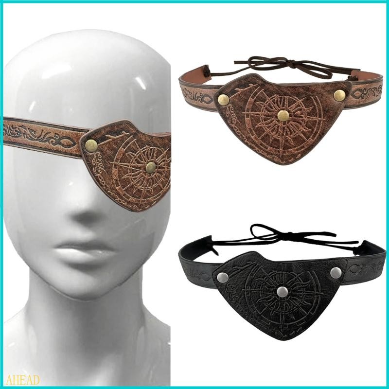 AHEAD Medieval Pirate Eye Patches Vintage Embossed Leather Eye Medieval ...