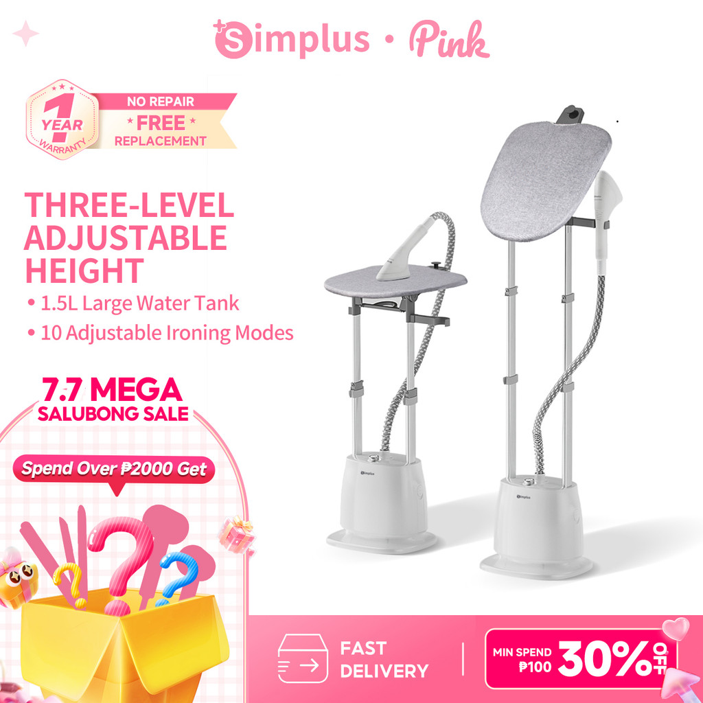 Simplus Dual Rod Garment Steamer Vertical Home Hanging Powerful ...