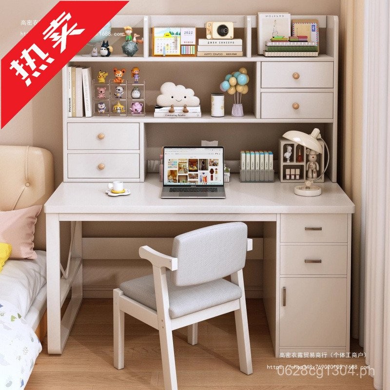 Desk Modern Desktop Computer Desk Home Style Simple Cream Office Desk ...