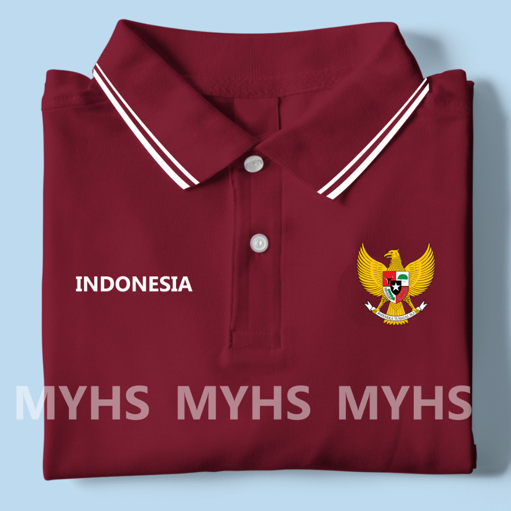 POLO GARUDA INDONESIA - POLO SHIRT T-SHIRT JERSEY FOOTBALL NATIONAL ...