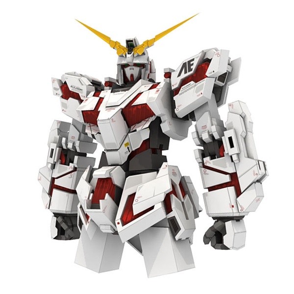 DIY paper models RX-0 Gundam Unicorn Unicorn Gundam Bust Paper Model ...
