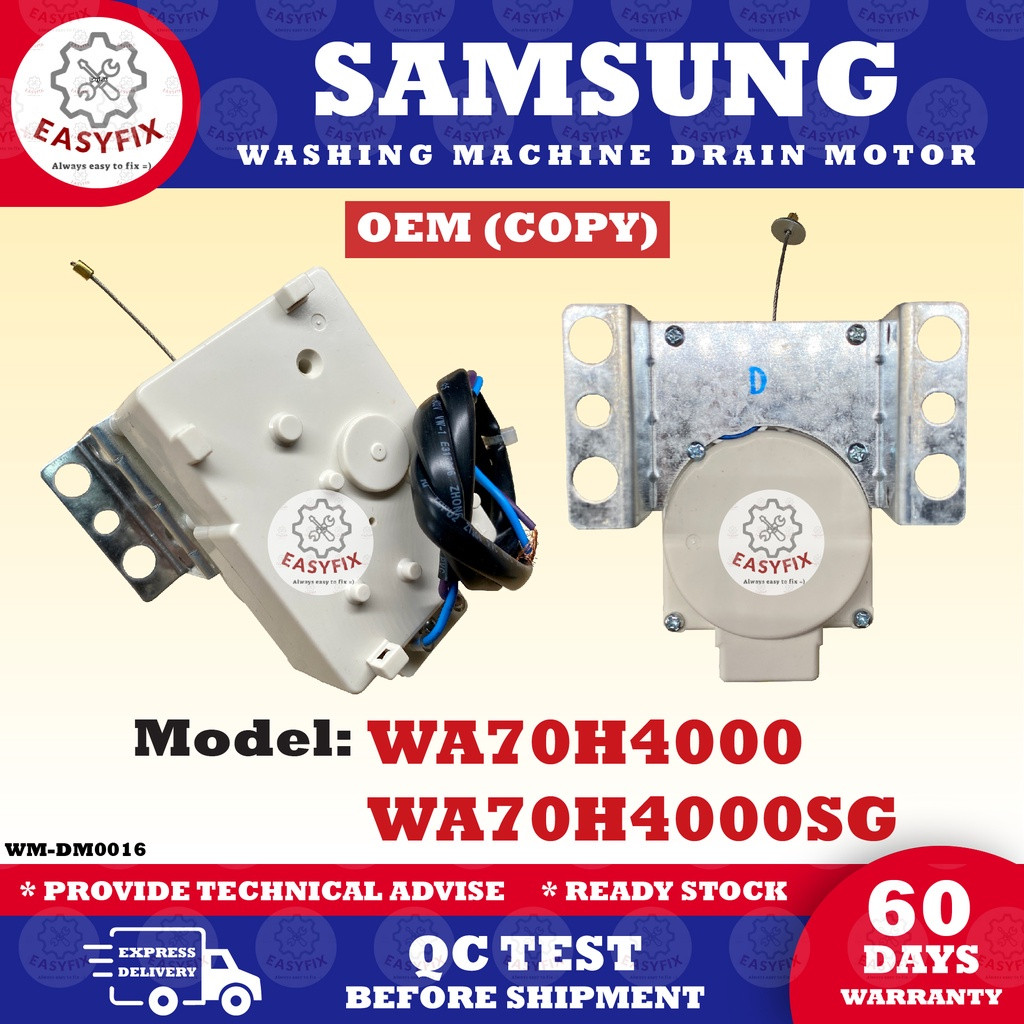 (ORIGINAL FACTORY) WA70H4000 / WA70H4000SG SAMSUNG WASHING MACHINE ...