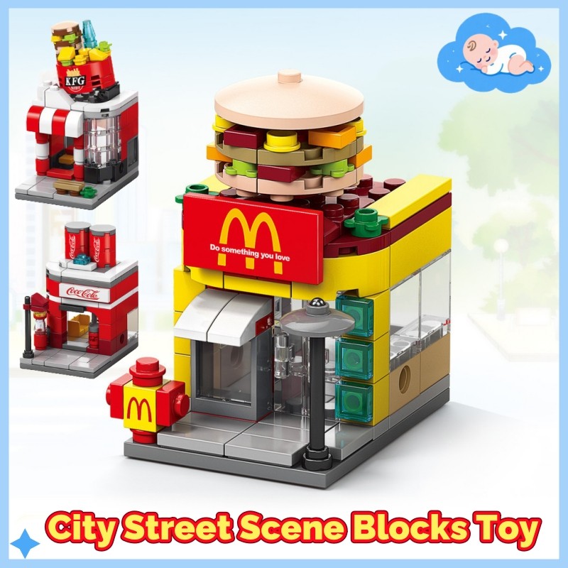 LEGO-Compatible Building Blocks City Street Scene Buildings Model Set ...