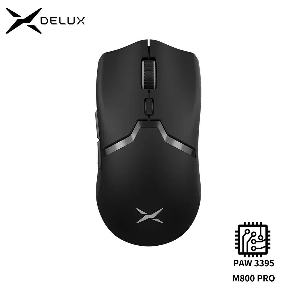 Delux M800 PRO M800 Ultra PAW3395 Wireless Esports Gaming Mouse Bluetooth 2.4G Tri-Mode ...