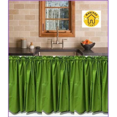 BRIGHT lababo curtain/ plain geena half window curtain/ kurtina ...