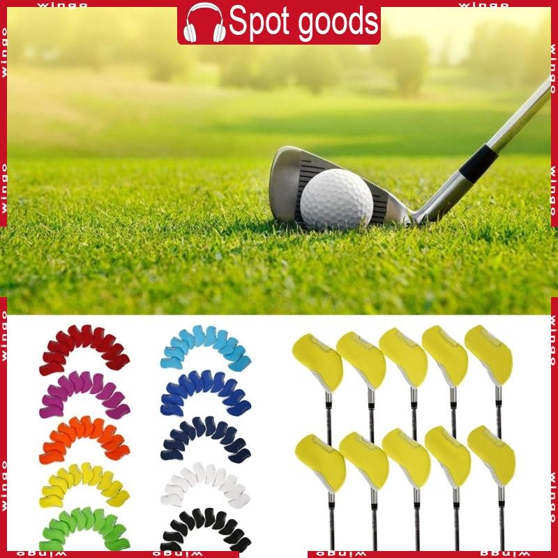 WIN 10Pc Neoprene Golf Putter Covers Golf Iron Head Covers Golf Club ...