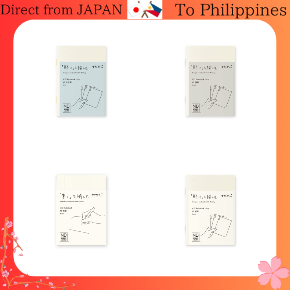DESIGNPHIL MIDORI Notebook MD Notebook Light A7 Horizontal Ruled 3-Book ...