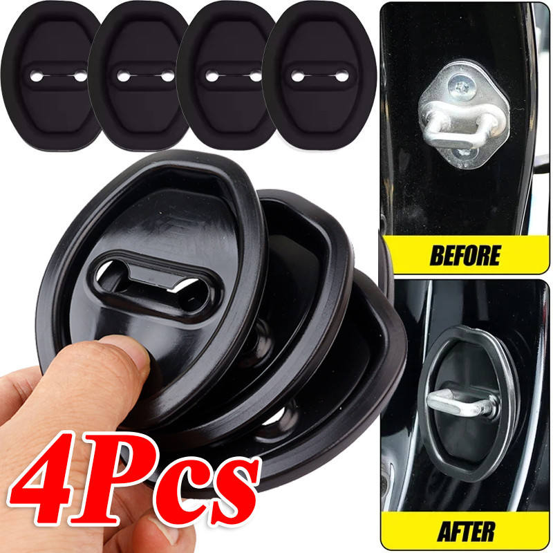 4Pcs Universal Silicone Car Door Latch Protective Cover / Auto Door ...