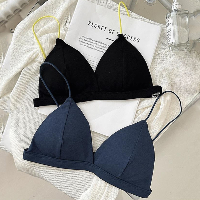 Sexy Hot Girl French Triangle Cup Thin Style Backless Breathable Bra ...