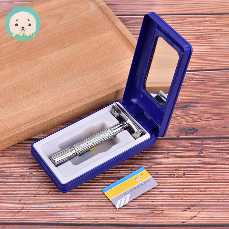 Gent Stain Steel Razor Double Edge Blade Safety Shaver Handle Holder ...