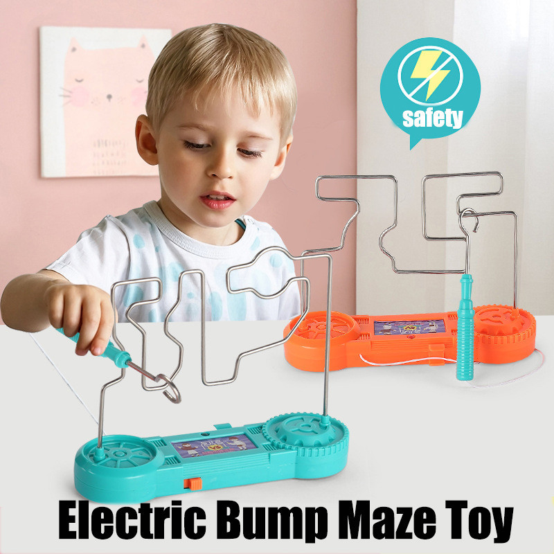 Kids Electric Collision Maze Toys Collision Electric Shock Touch Game ...