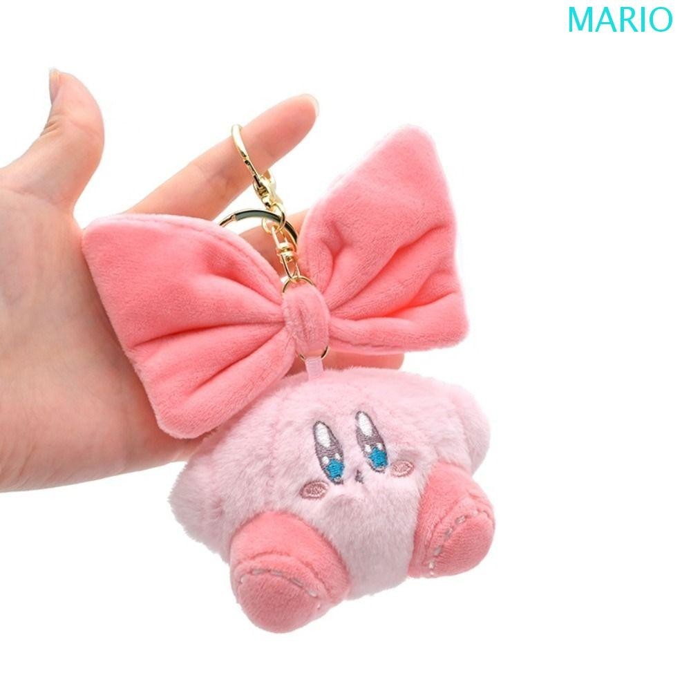 MARIO Kirby Plush Keychain, Soft Moon Bow Kirby Doll, Lovely Heart Pink ...