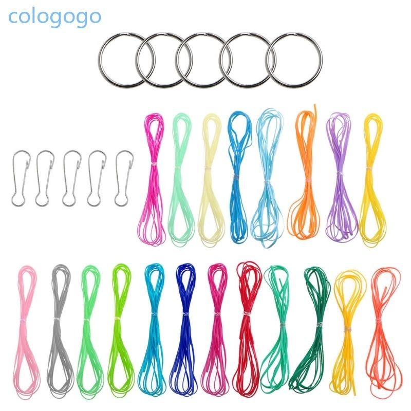 RAINL Plastic Lacing Cord String Plastic Bracelets Craft Kits 20 Colors ...