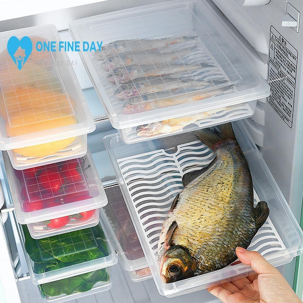Kitchen Refrigerator Keep Fresh Fruits Vegetables Meat Boxes Storage ...